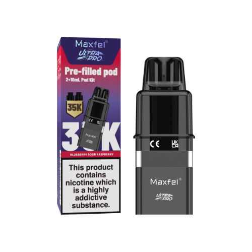 Blueberry Sour Raspberry – Maxfel Ultra 35K Refill Pods – VapehouseUK