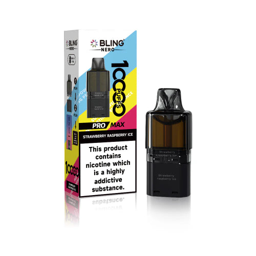 Strawberry Raspberry Ice - Crystal Bling Nero 10K Refill Pods | Only £4 ...